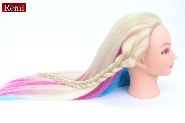 Big Sale Professional Styling Head With Colorfull Hair 60cm Thick Hair ...