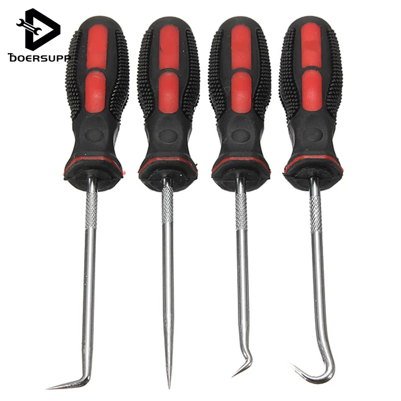 New 4pc Extra Long Reach Hook & Pick Set Removal Tool O Ring Seal Remover Craft Grip|grip ...