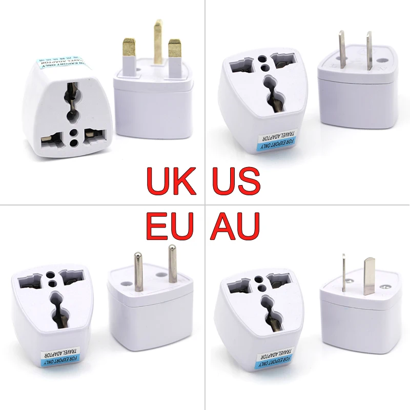 1PC Universal UK US AU to EU AC Power Socket Plug Travel Electrical ...