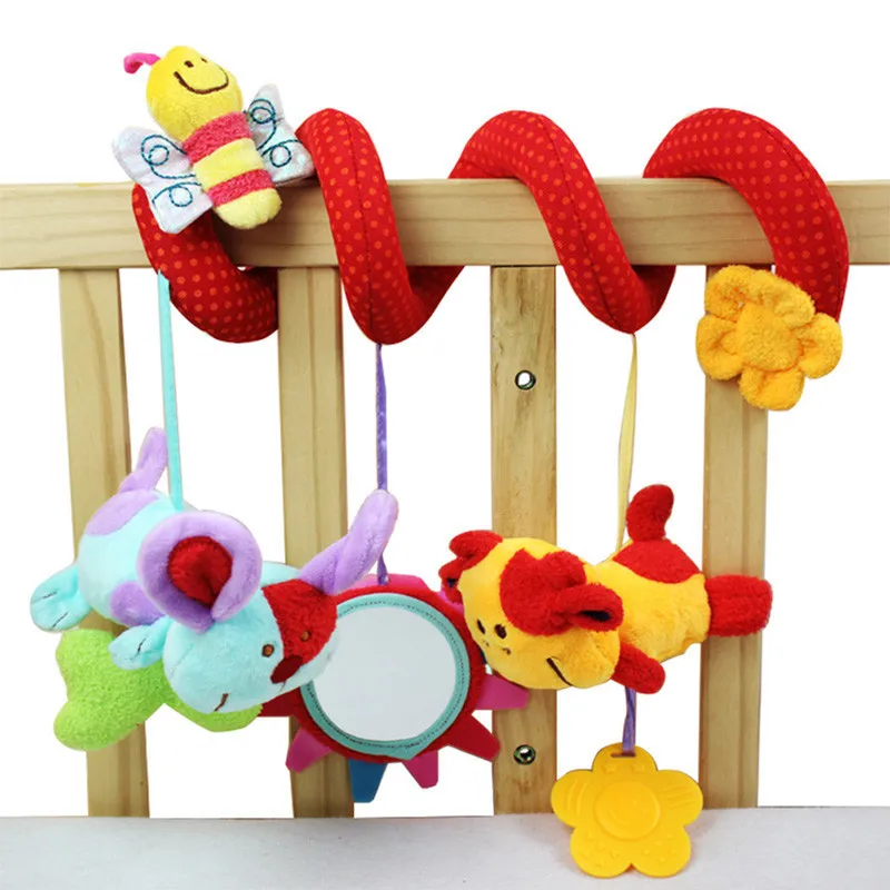 Baby Rattles Toys Animal Plush Toy Super Soft Multifunctional Bed Crib ...