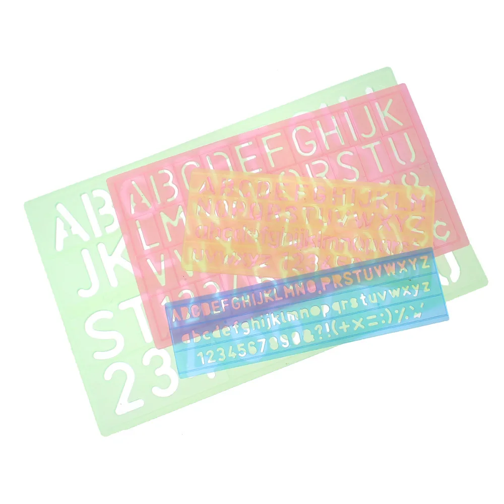 Creative Acrylic Art Drawing Alphabet Letter Ruler Template Stencil ...