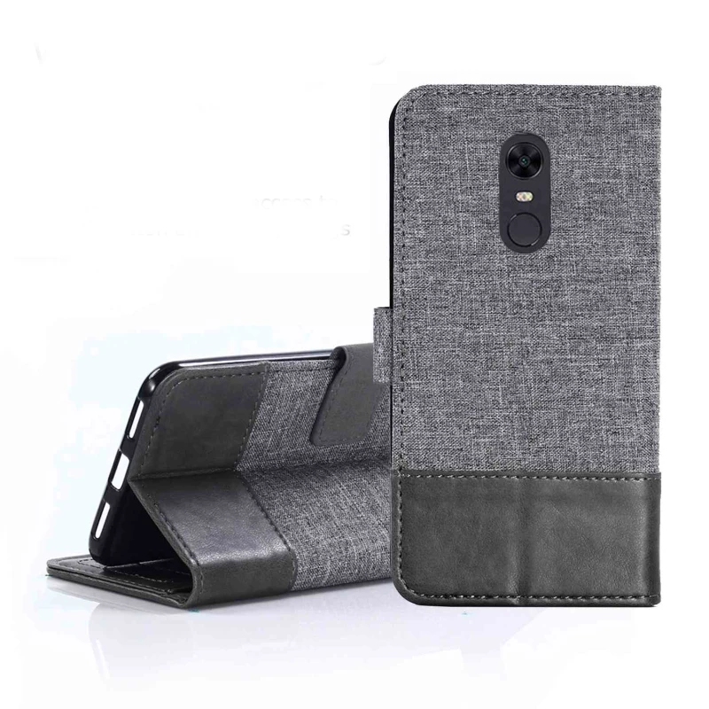 Muxma Pu Leather + Canvas Falling Proof Case w/ Card Slot Wallet ...