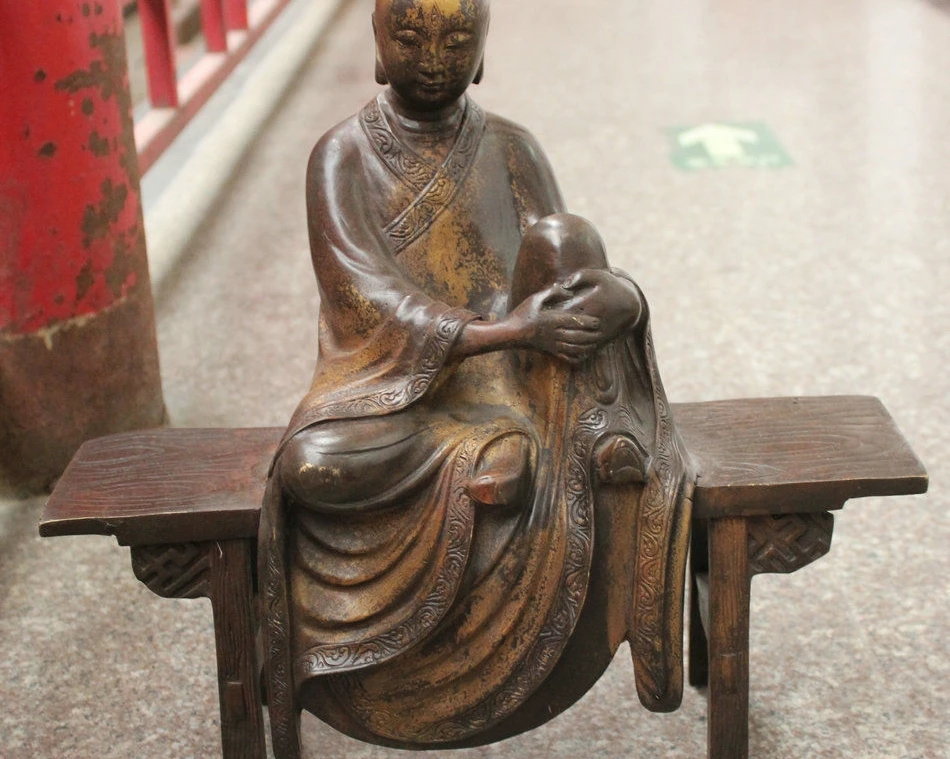 O envio gratuito de 16 Chinês Bronze Copper rápido Arhat Monk ...