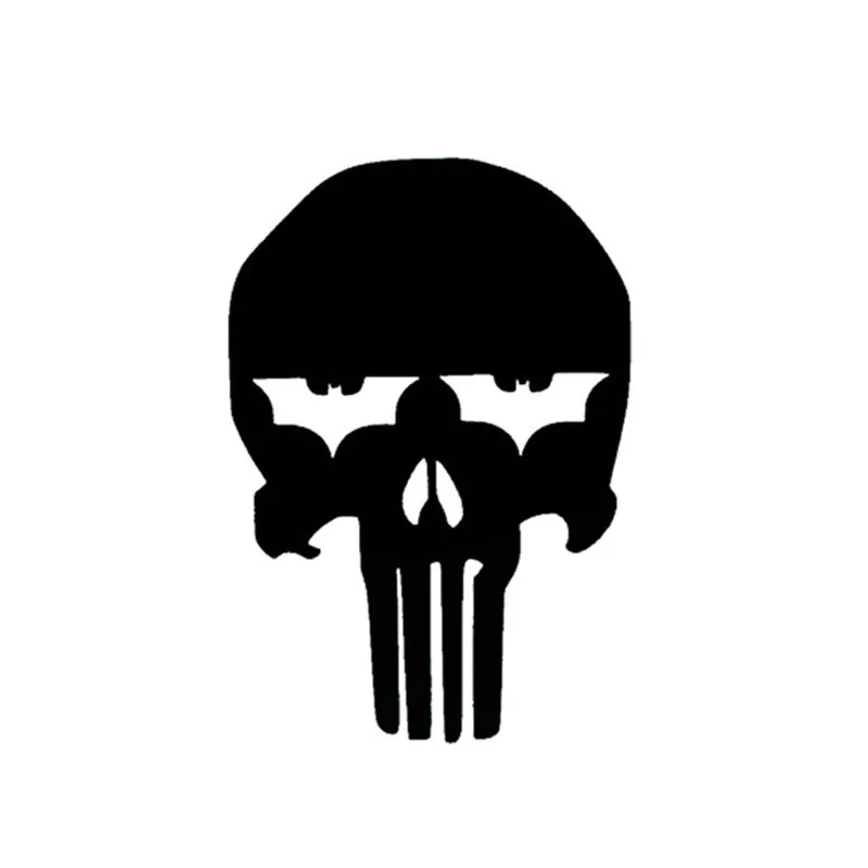 10.5*15CM Punisher Batman The Dark Knight Car Sticker Skull ...