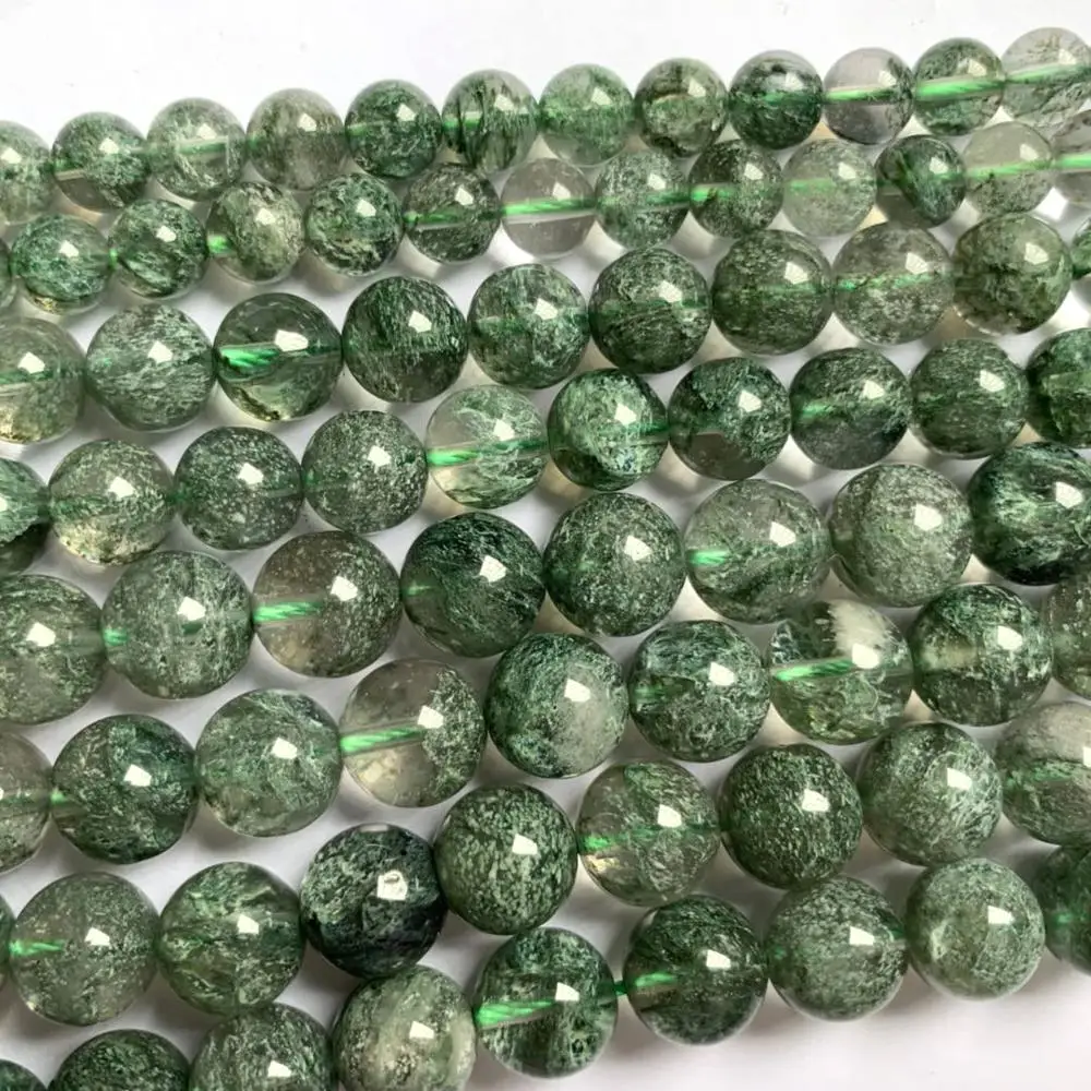 round-green-crystal-stone-beads-natural-gemstone-beads-DIY-loose-beads ...
