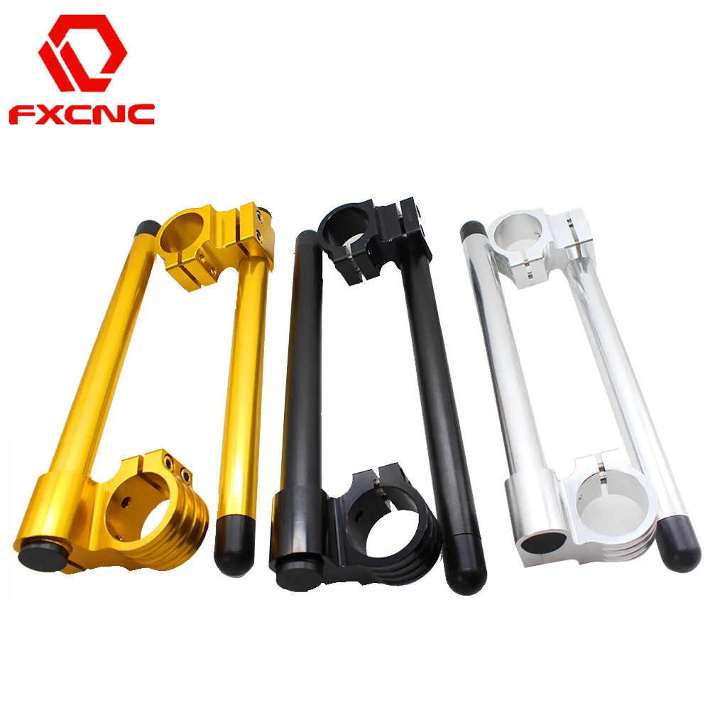 FX CNC 7/8" 41mm Motorcycle HandleBars Regular And Raise Clip On Fork ...