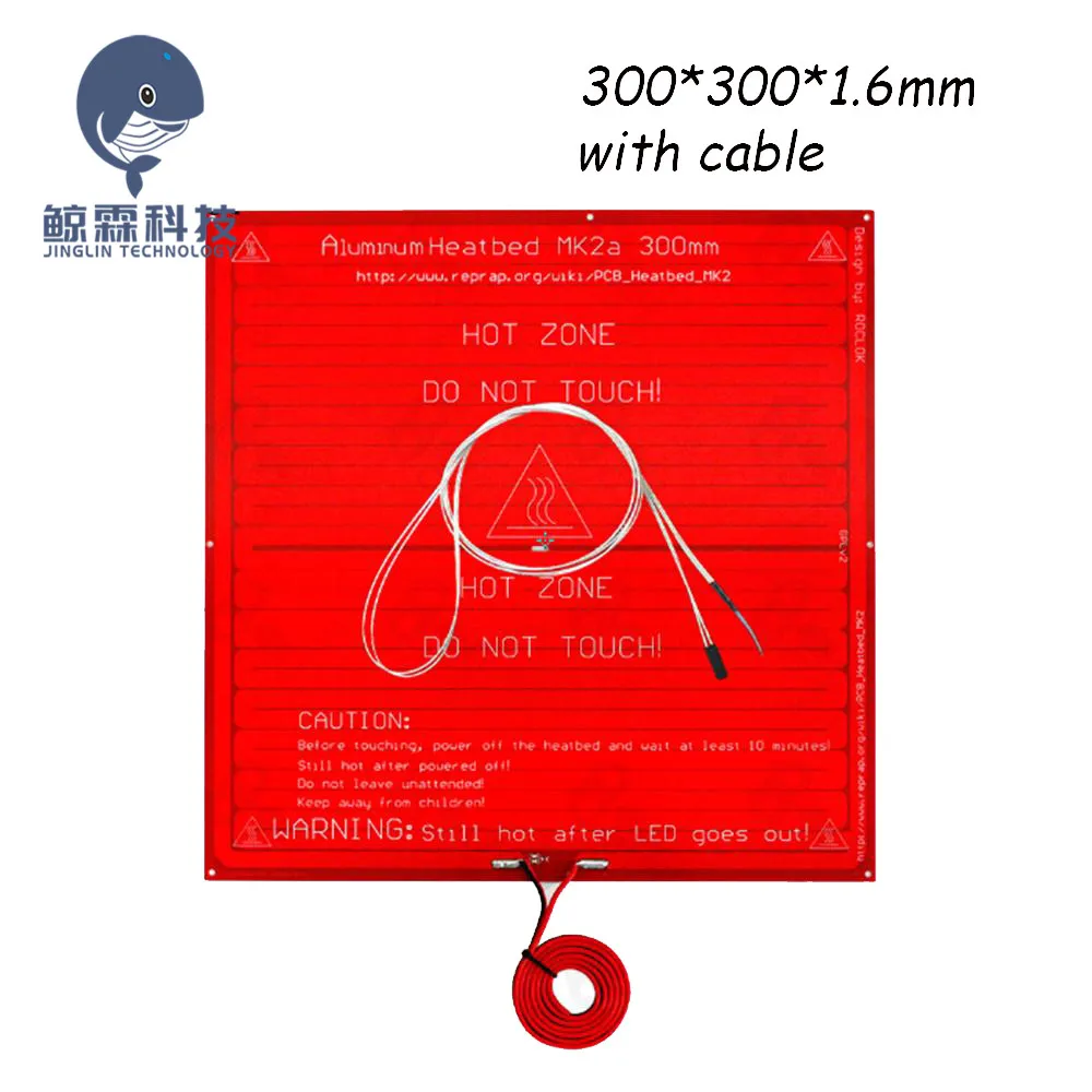 MK2A RepRap RAMPS 1,4 PCB 300*300*1,6 мм Тепловая MK2A+ светодиодный ...