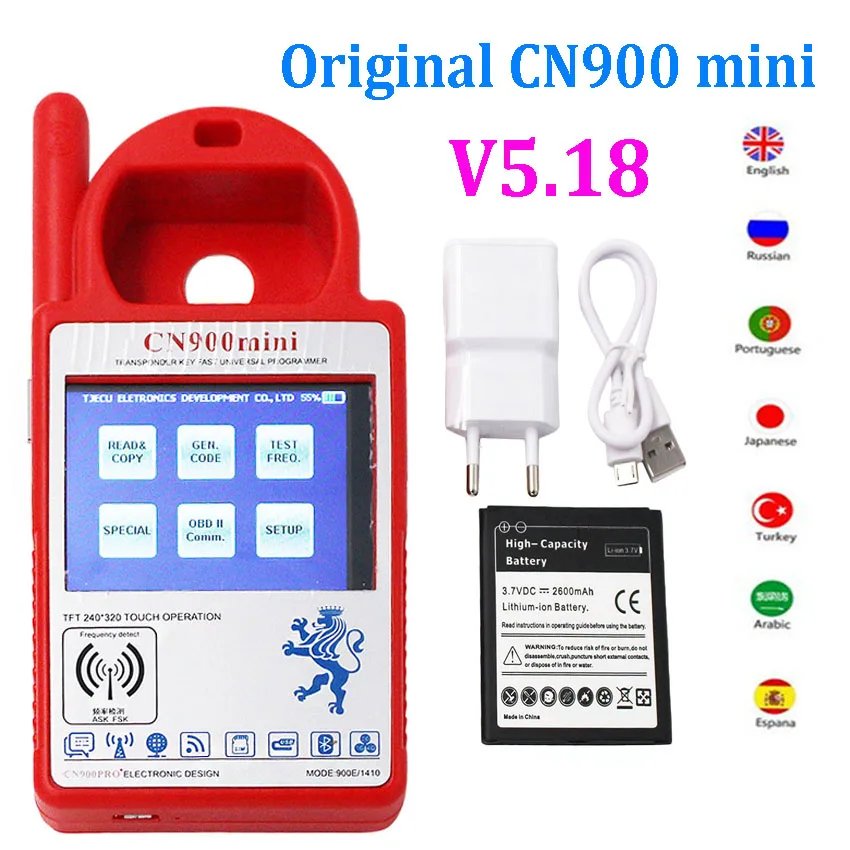 Newest Version V5.18 Cn900 Mini Transponder Hand-held Key Programmer ...