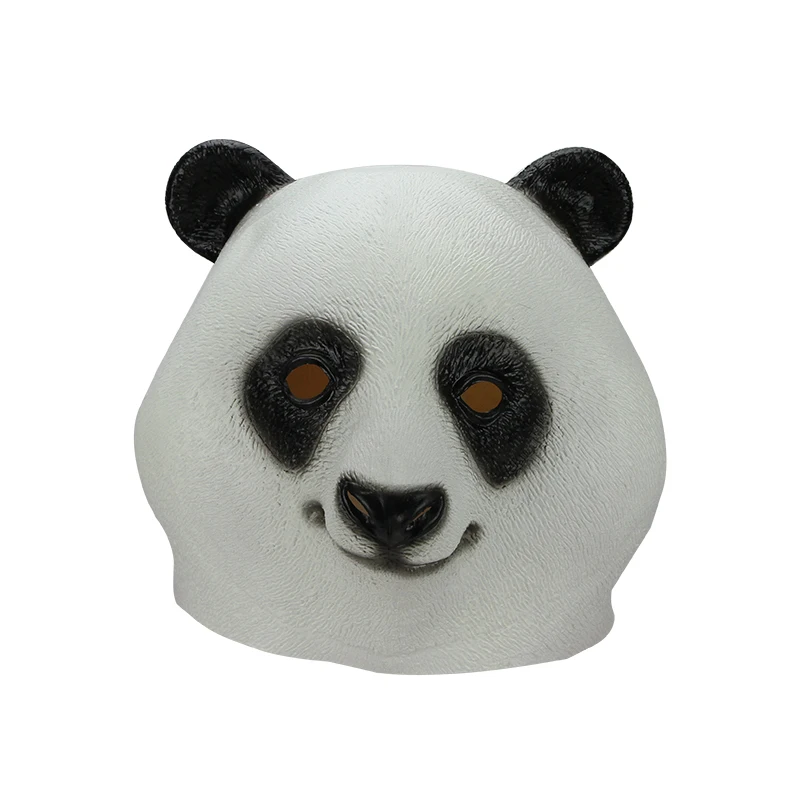 Latex Panda Head Mask Headgear Animal Cospaly Costume Toys for April ...