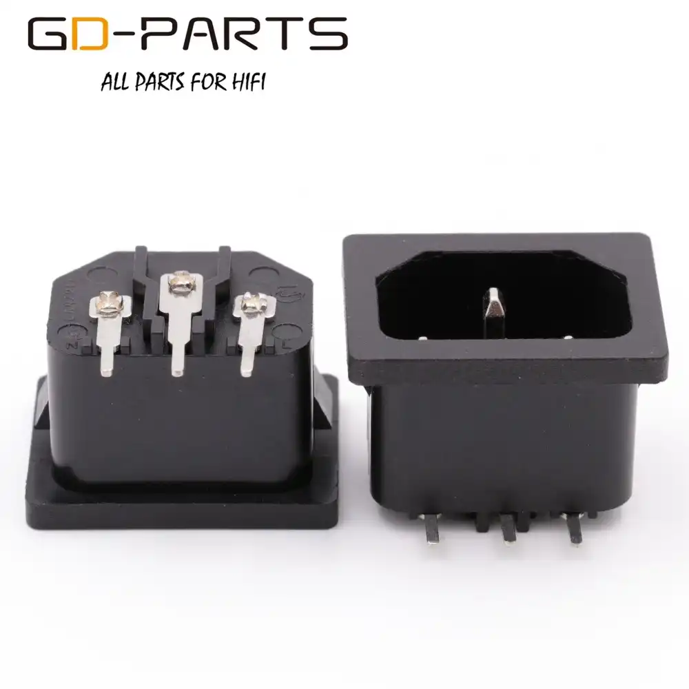 GD PARTS PCB Mount AC Power Plug IEC320 C14 Mains AC Power Socket ...