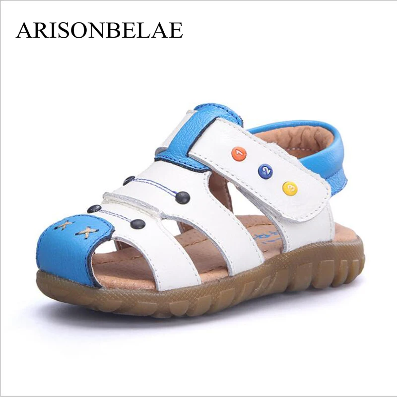 Kids Sandals Summer Beach Shoes Leather Soft Fashion Cool Breathable ...
