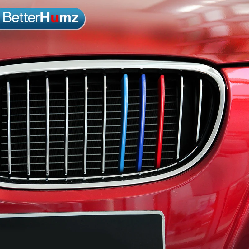 Betterhumz 3D M Styling Car Front Grille Trim Sport Strips Cover Car ...