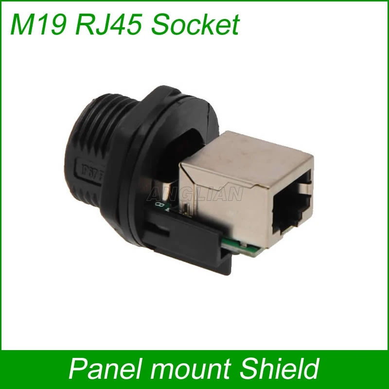 M19 Rj45 Mounted In Panel Waterproof Connector Outdoor Ap Socket ...