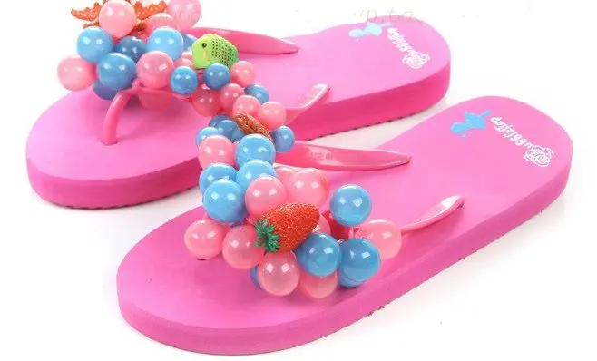 Fashion Women's Eva Flip Flops Grape Ladies' Beach Slippers - Women's Slippers - AliExpress