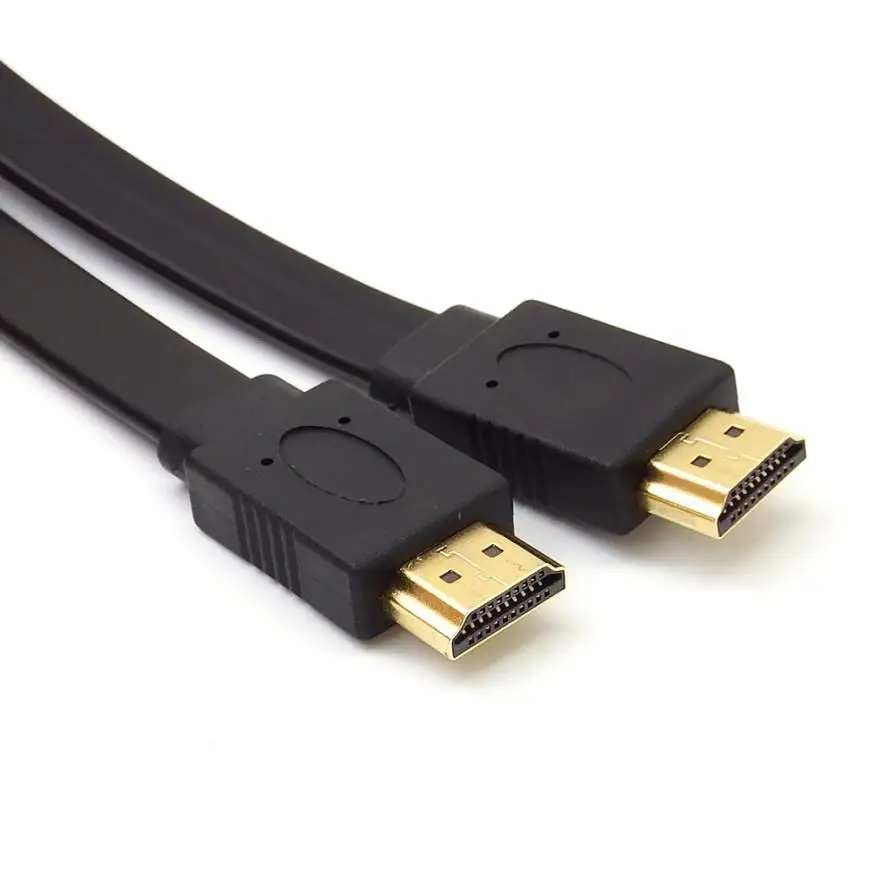High Speed HDMI Cable Full HD Short HDMI Male to Male Plug Flat Cable ...