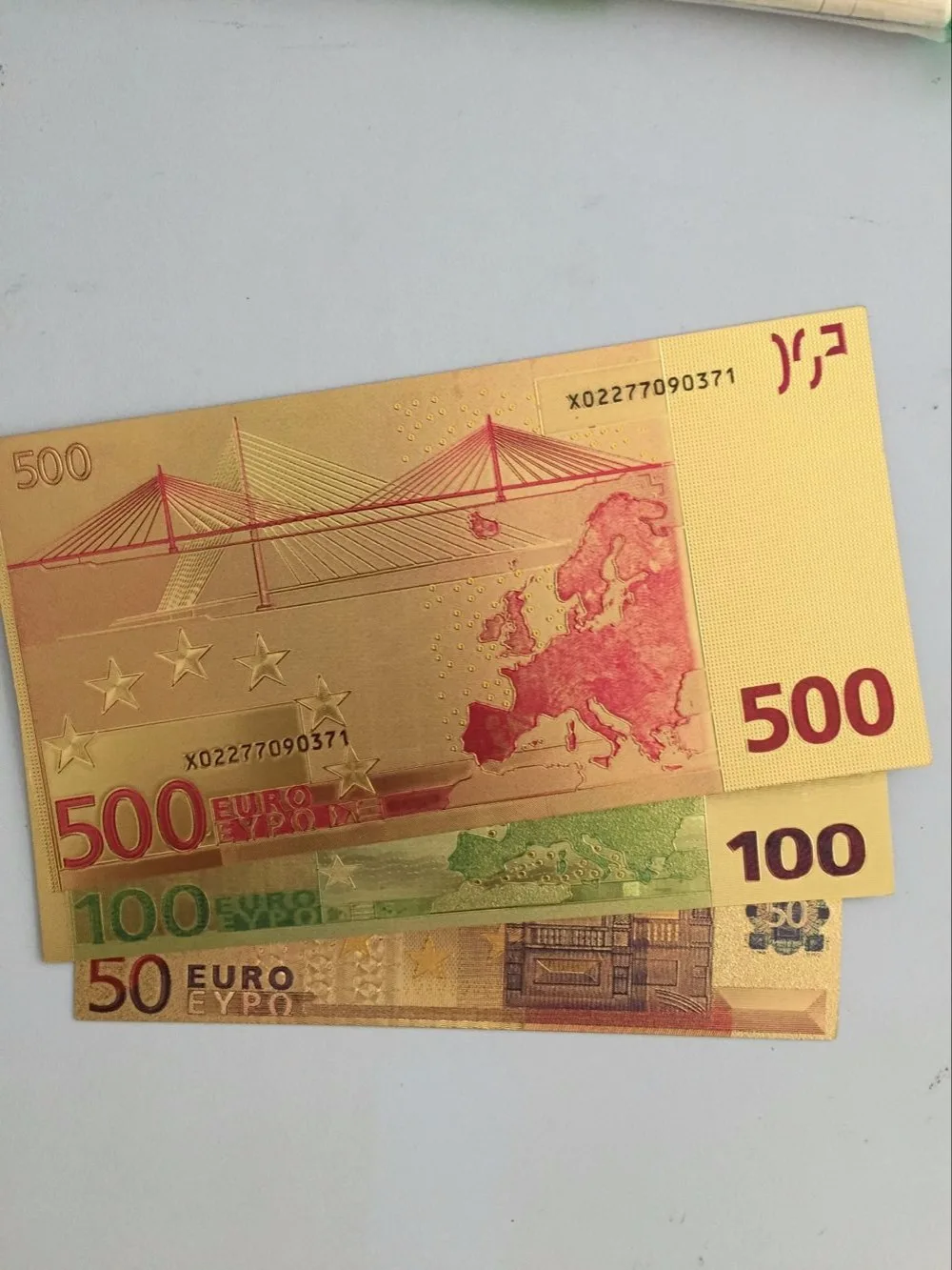Mix Order 30/lot 50 100 500 Euro Bank note 24k Gold Foil Banknote ...