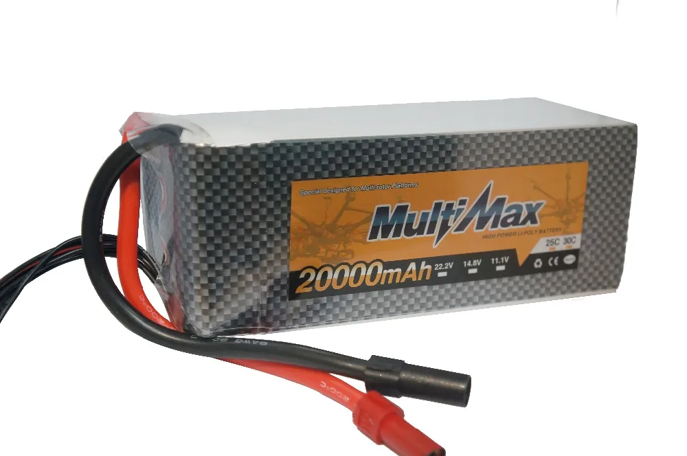 Multimax 2 pieza 22,2 V 20000 mAh 20AH 30C Burst 60C Lipo batería para ...