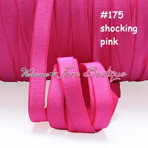 Wholesale satin elastic, #175 shocking pink elastic for girl hair ...