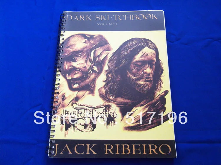Wholesale-Free-Shipping-Tattoo-Flash-Book-Dark-Sketchbook-Vol-3-by-Jack ...