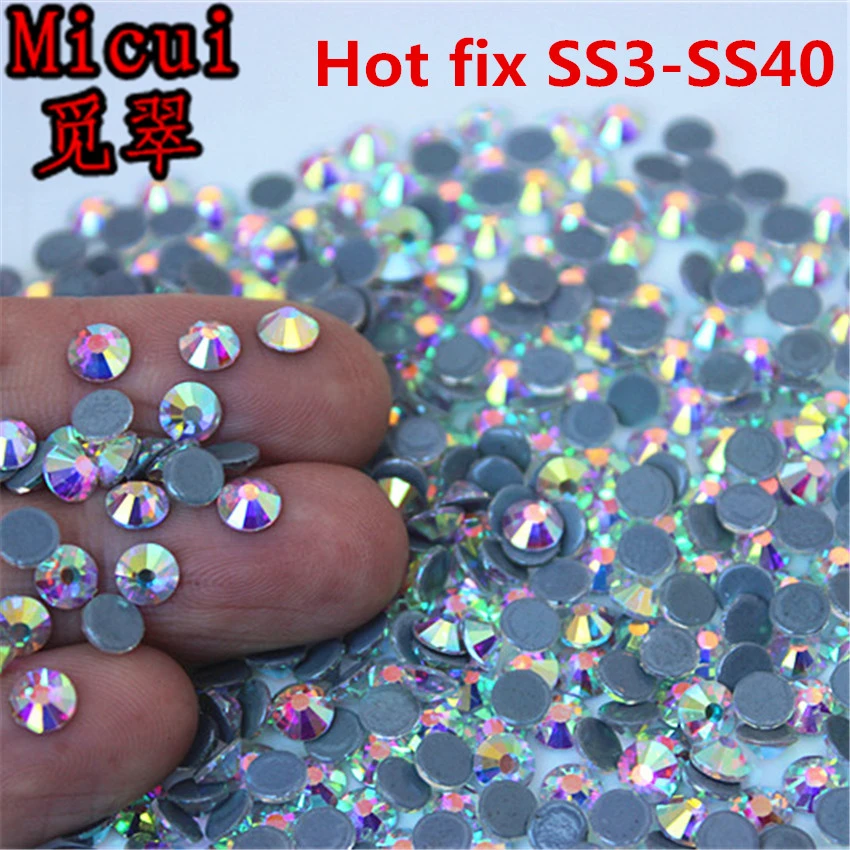 Micui SS3 SS40 Hot fix Rhinestones Iron On Rhinestones For Clothes High ...