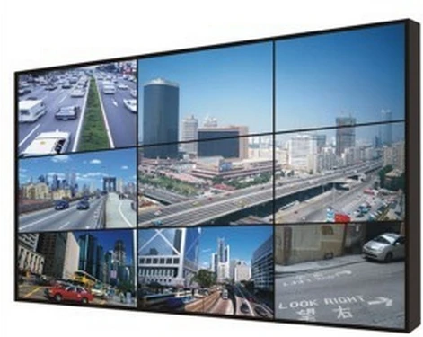 CCTV Monitor Display 46 inch 3x3 LCD video wall with 5.7mm screen to ...