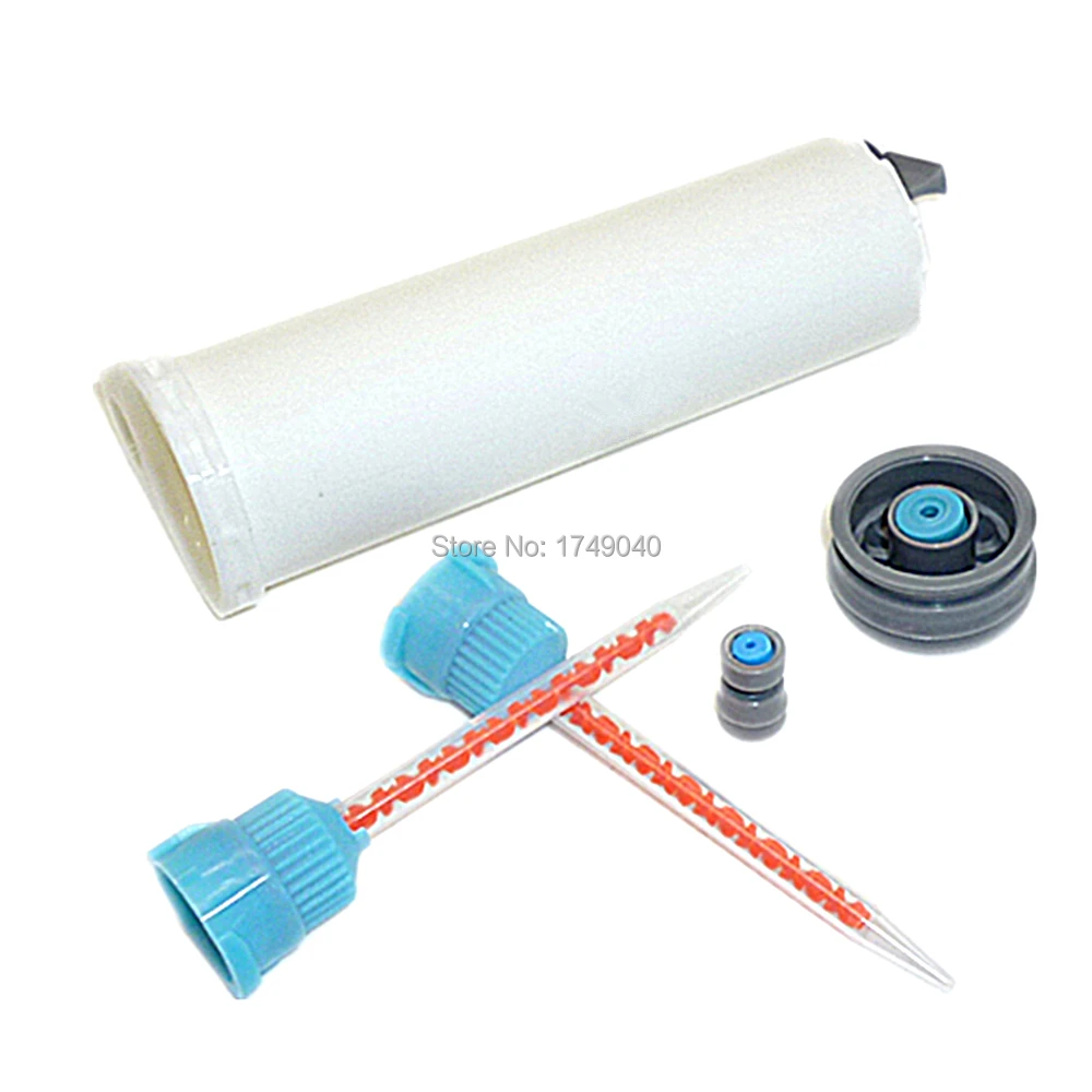 2 x Adhesive Applicator Static Mixer Mixing Nozzle W/50ML Dual ...
