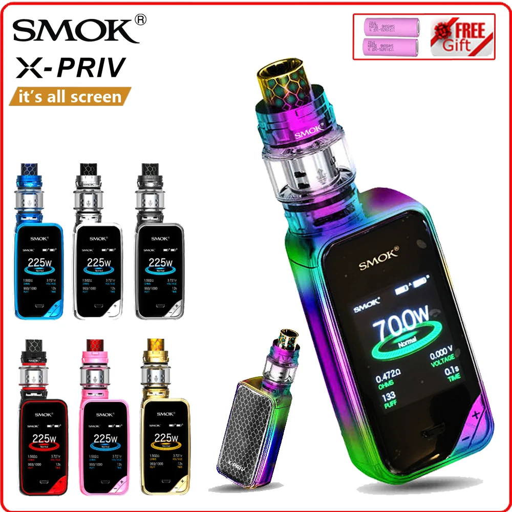 Original SMOK X PRIV Kit E Cigarette 225W XPRIV Box Mod with TFV12 ...