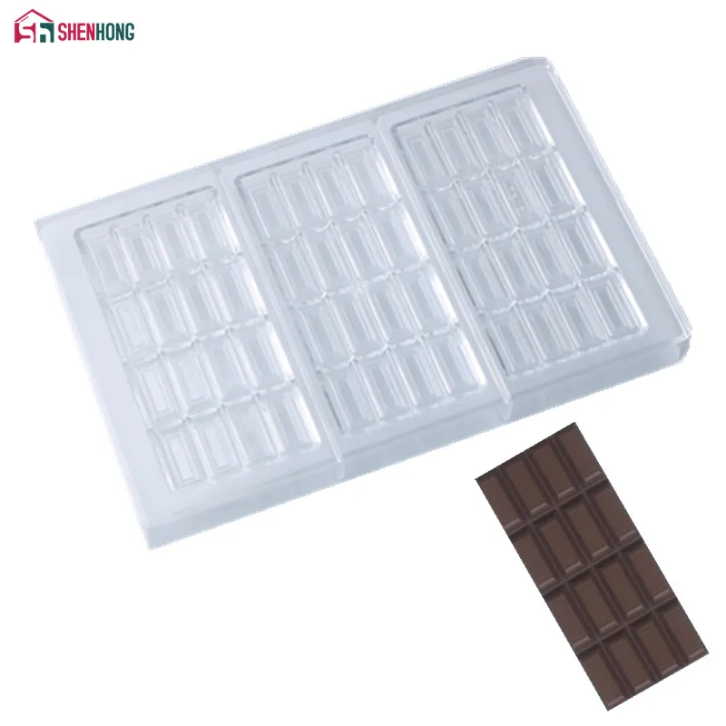 Chocolate Bar Molds, 3pcs Break Apart Silicone Moulds Candy Molds 最大82 ...