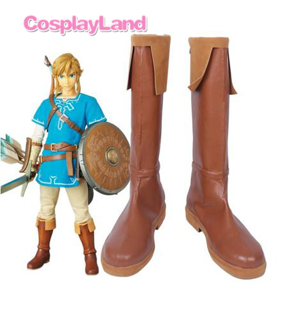 The-Legend-of-Zelda-Breath-of-the-Wild-Link-Cosplay-Boots-Shoes-Game ...