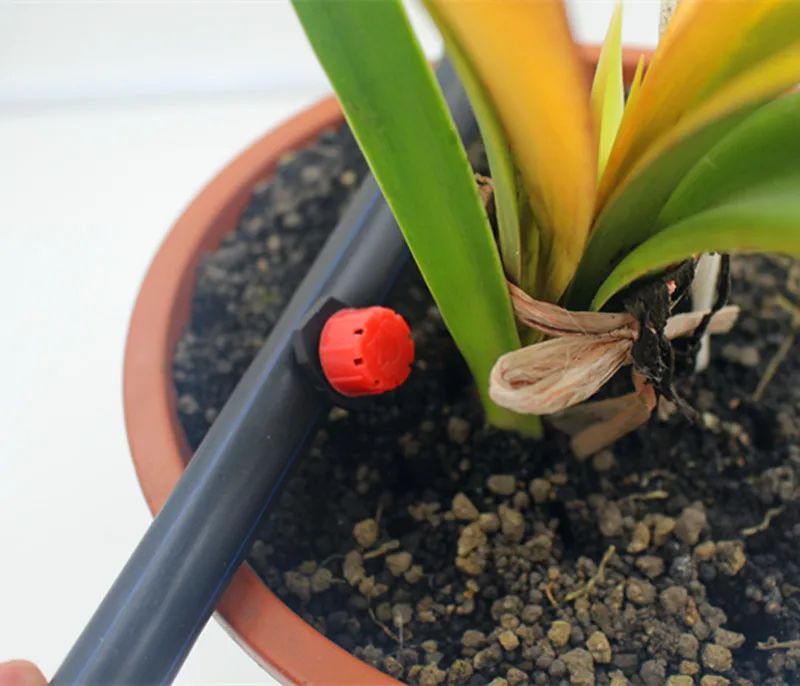 Red Adustable Dripper 1 70L/H PP Plastic Drip Irrigation Watering ...