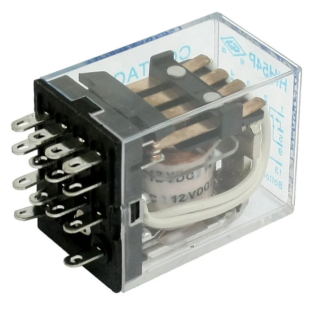 HH54P DC 12 V 코일 14 핀 전원 릴레이 4PDT 5A 240VAC 28VDC|relay 4pdt|power relay12v coil - AliExpress