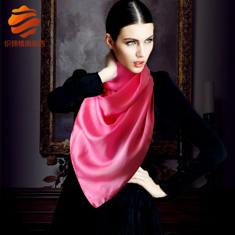 [floor] autumn brocade scarf family high grade silk scarf silk plain ...