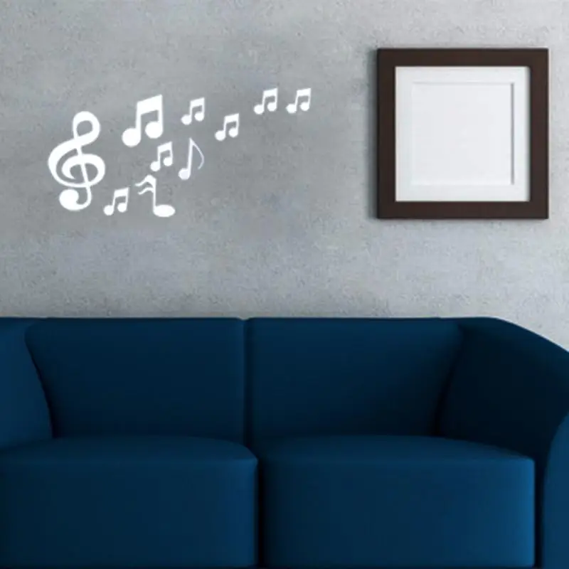 Mirror Sticker Musical Notes Acrylic Mirrors Wall Home Decor Art ...