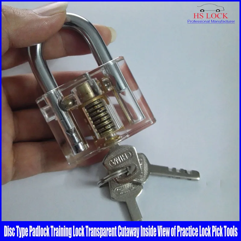 20pcs/lot Disc Type Padlock Training Lock Transparent Cutaway Inside ...