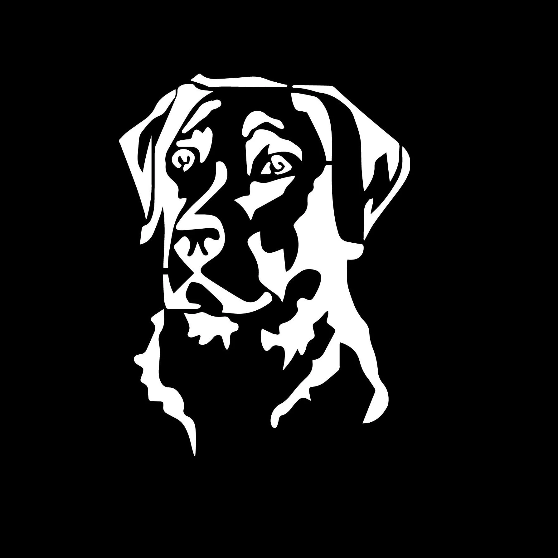 Lab Head Silhouette Decal