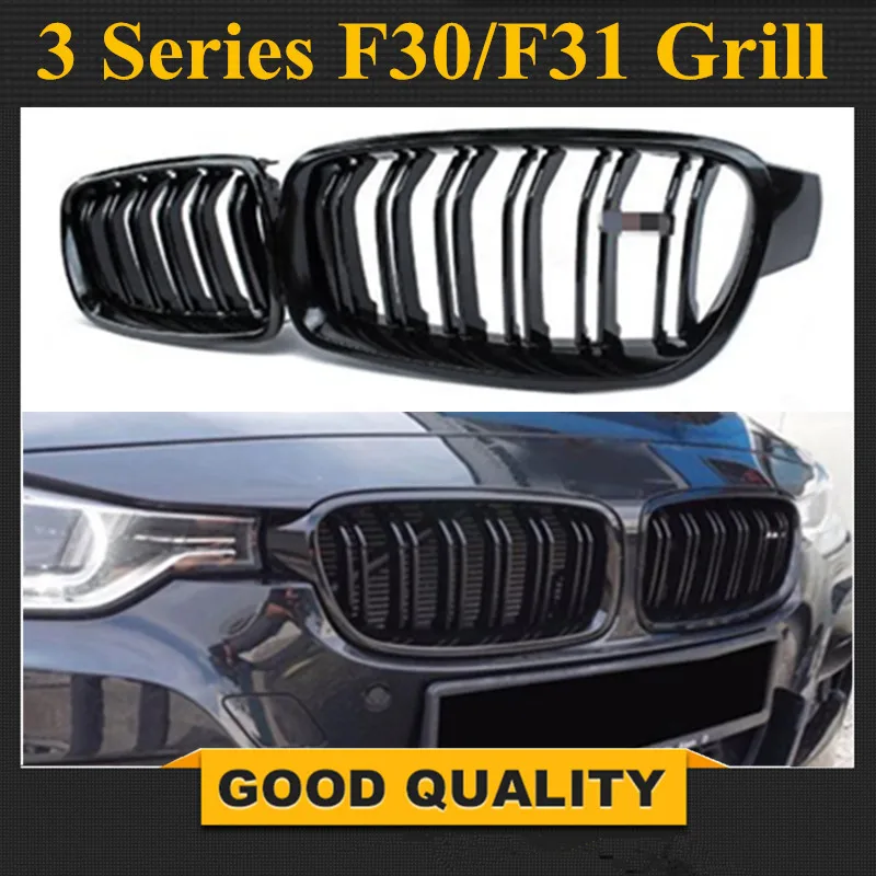 1 Pair F30 Car Styling Grill M3 Style F31 Kidney Black Replacement ...