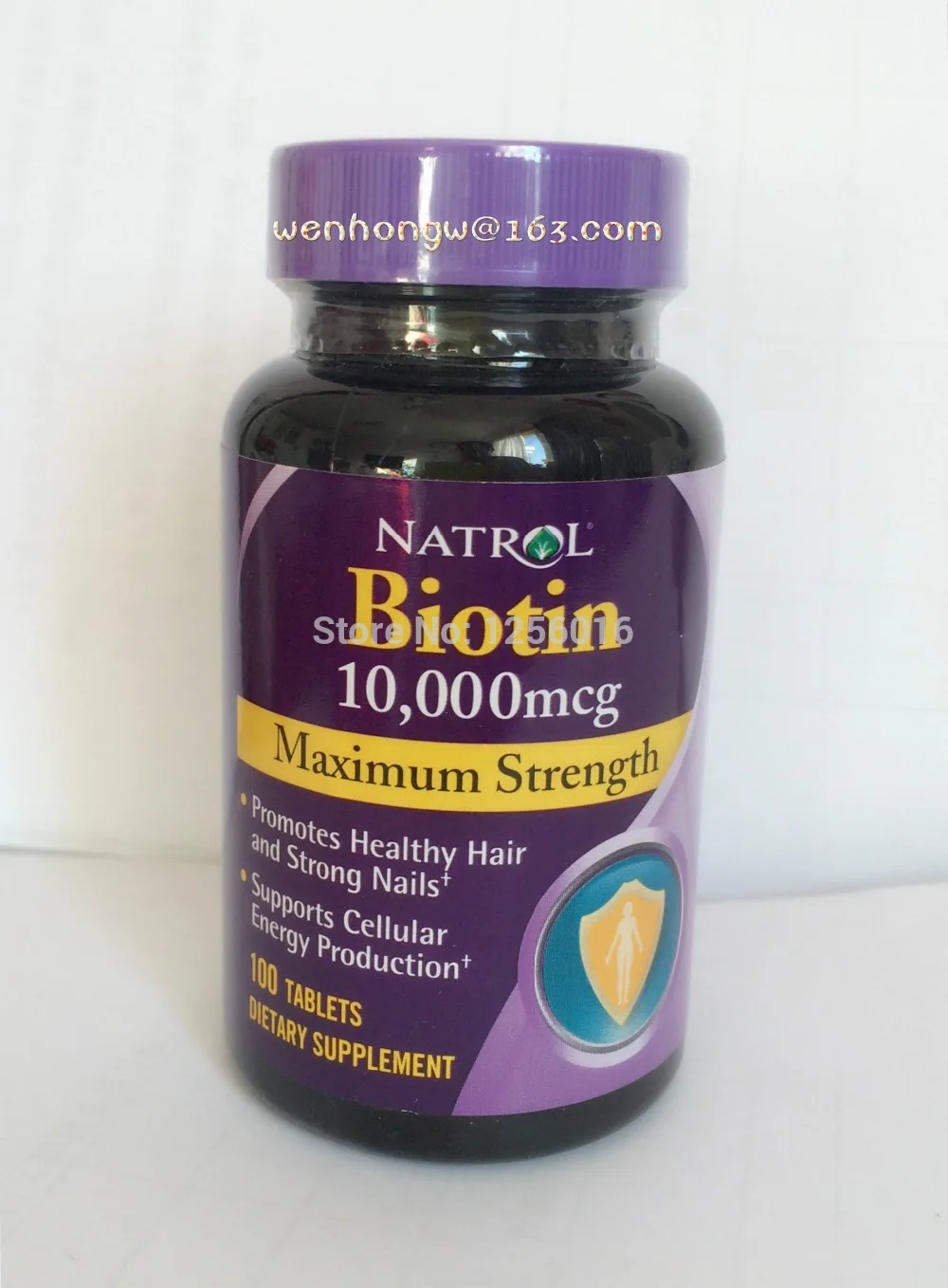 Natrol Biotin Maximum Strength 10000 mcg (100 Tablets) B vitamin ...
