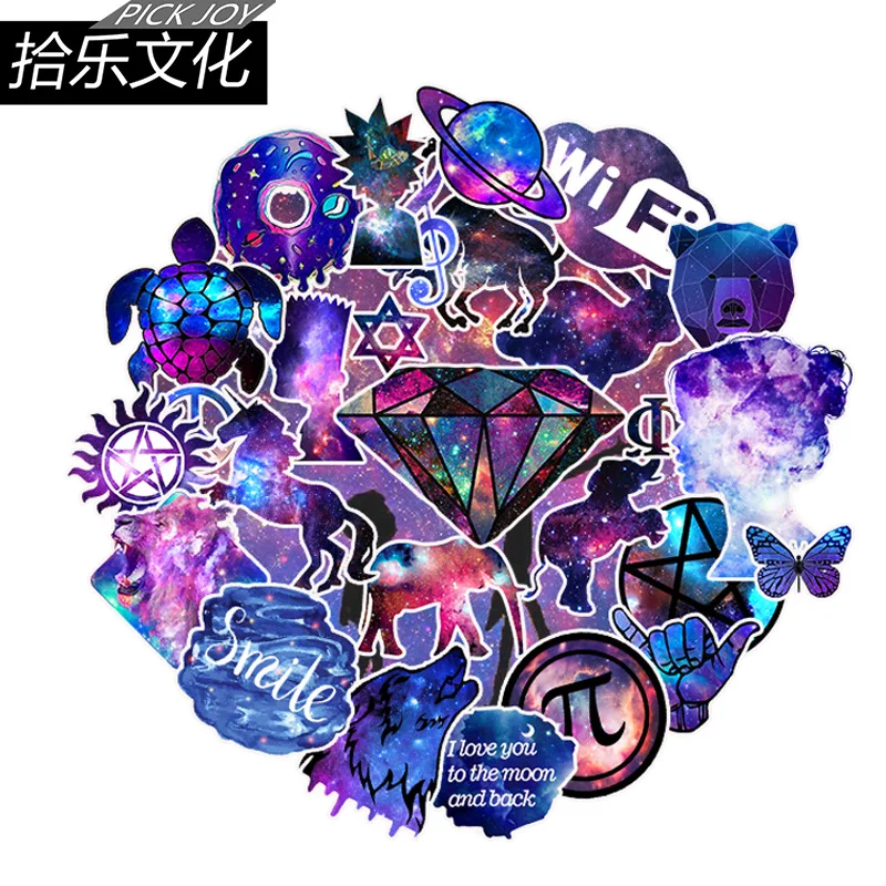 35pcs Starry Sky Cartoon Computer Sticker Notebook Skin Laptop ...