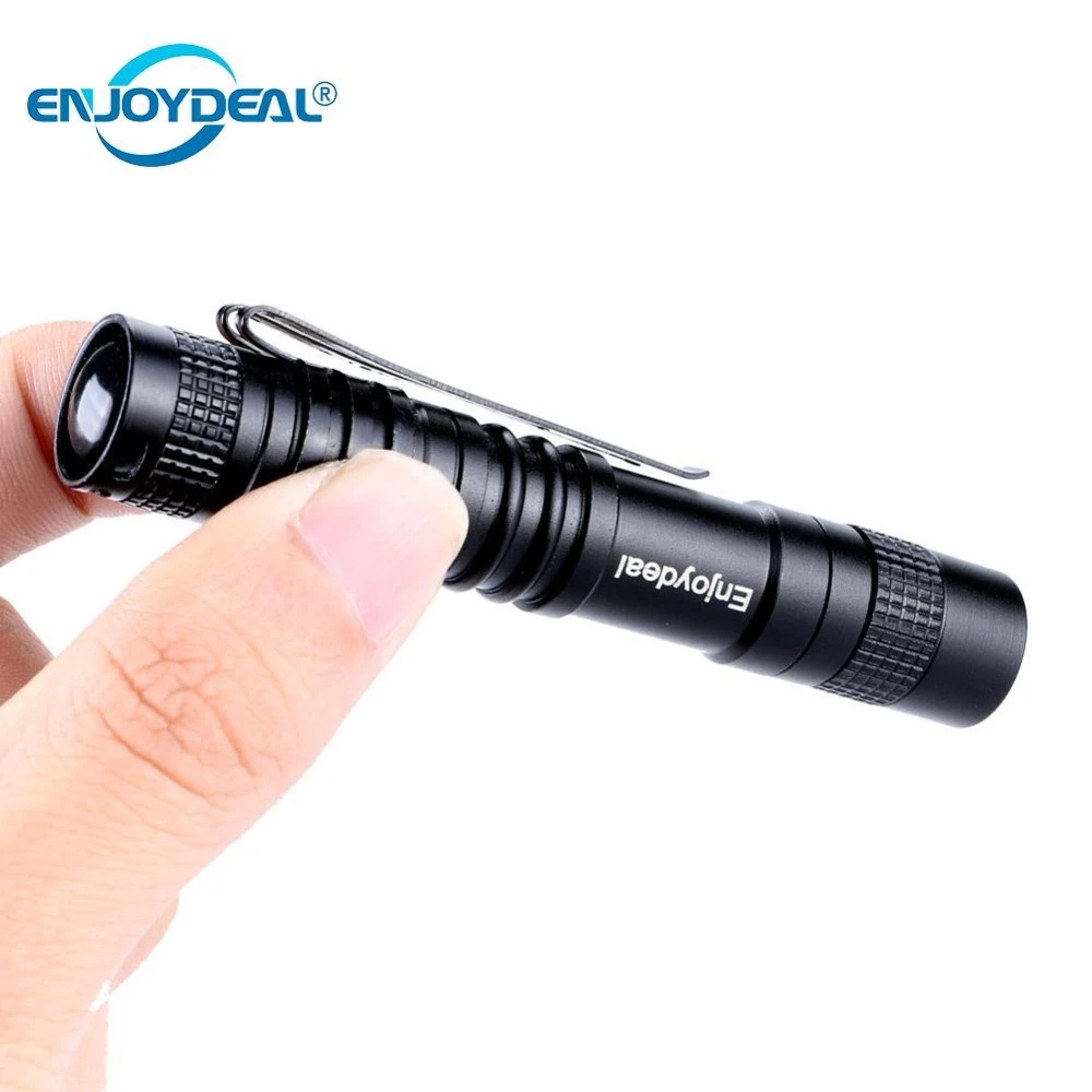 1000 Lumens LampXPE-R3 LED Clip Mini Penlight Flashlight Torch AAA ...