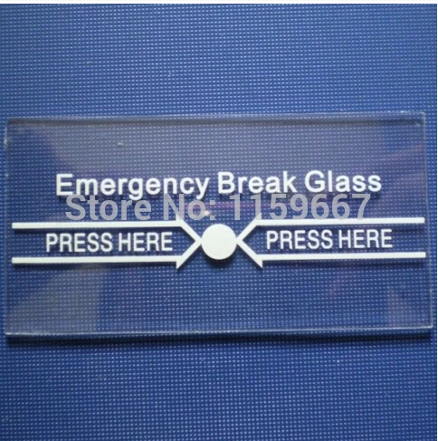 Emergency Break Glass Button Changeable Glass Fire Break Exit Button ...