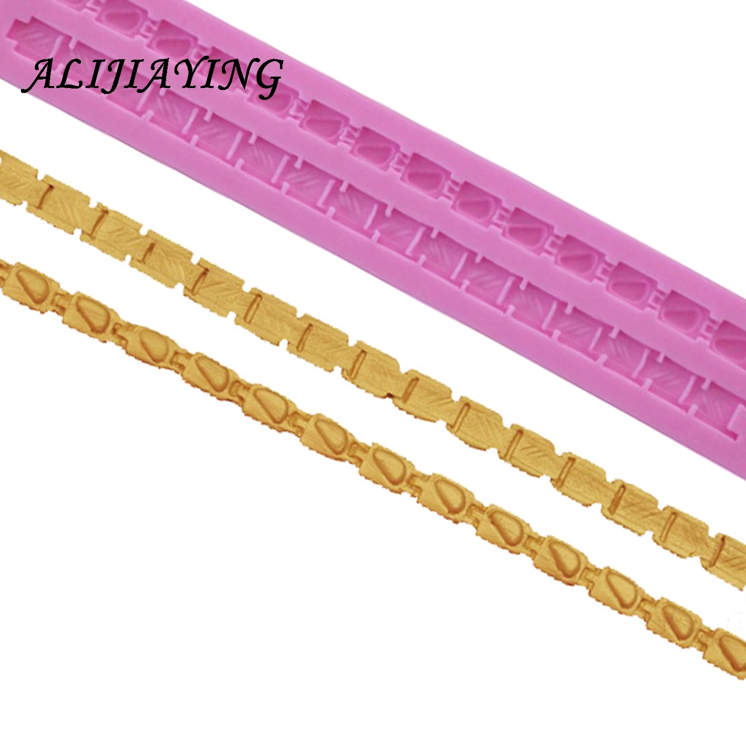 1Pcs Long Chain Decorating Silicone Mold, Strip lace Sugarcraft Cake ...