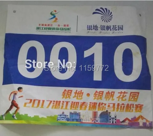 free sample 50pcs runner number uhf bib tag with printed id programmed ...