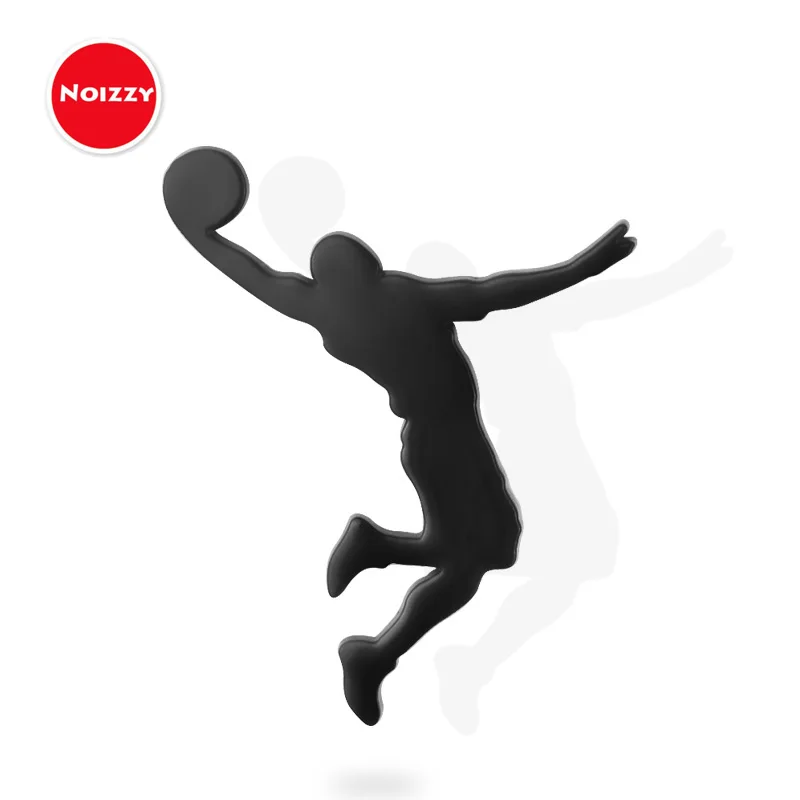 Noizzy Burst Dunk Air Basketball Car Sticker 3D Metal negro emblema ...