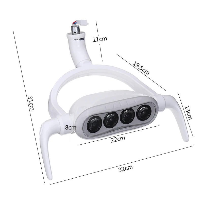Professional Cool White 6000K 4 LED Dental Teeth Lamp Oral Light ...