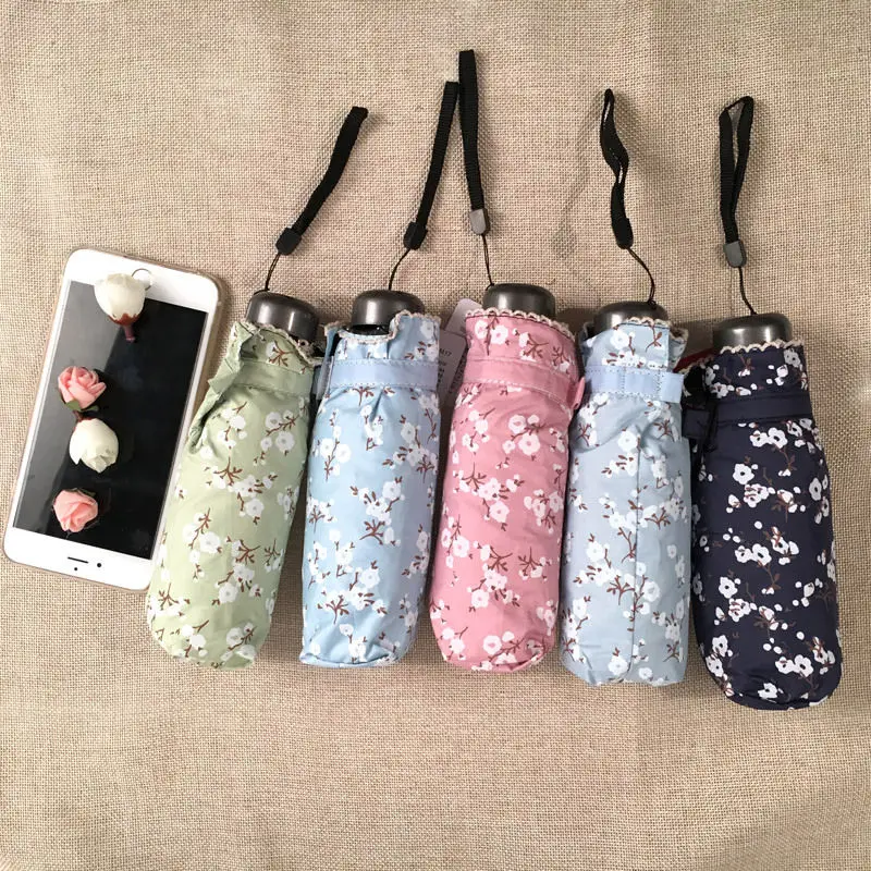 Quality Mini Pocket Umbrella Rain Women Sunny and Rainy Mini Fashion ...