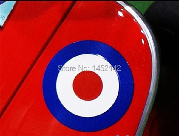 concentric circles stickers blue white red reflective decals moto ...