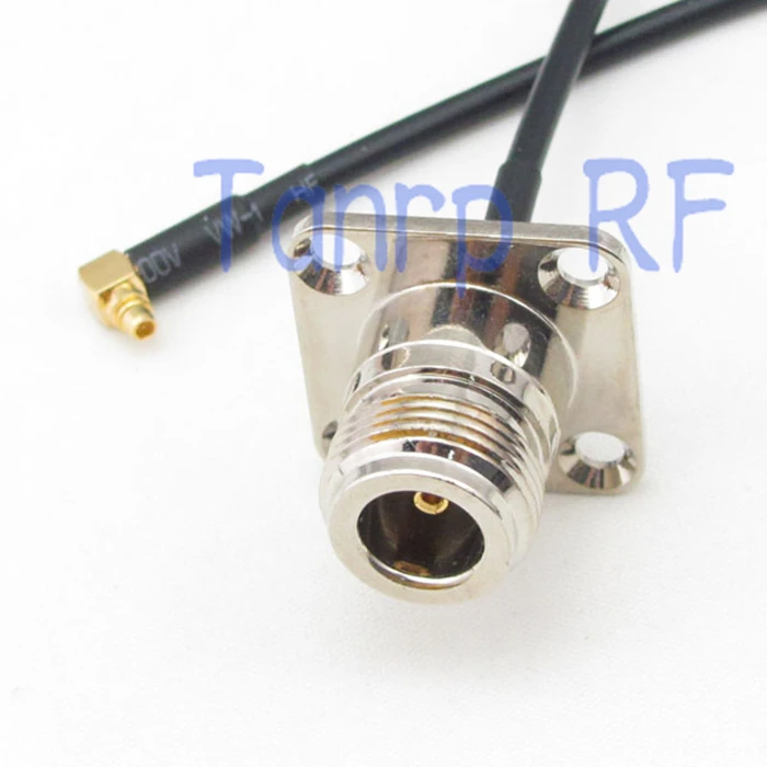 10pcs 6in N female with 4 hole panel to MMCX male right angle RF ...