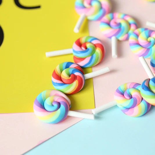 Mini Rainbow Lollipops