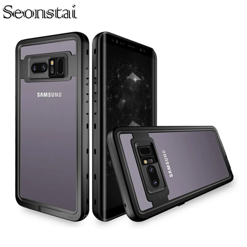 Capa para samsung note 8, capa à prova d' água, proteção com quatro ...