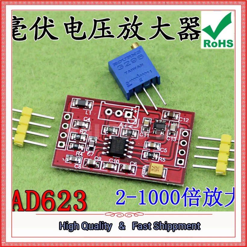 Millivolt/microvolt Voltage Amplifier Board Signal Amplifier Ad623 ...
